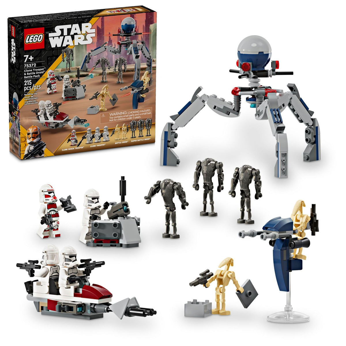 LEGO Star Wars 75372 Clone Trooper & Battle Droid Battle Pack – Bambola ...