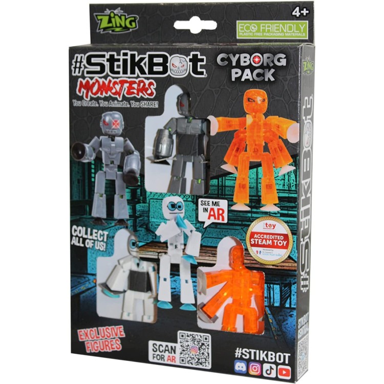 StikBot Monsters Cyborg Pack – Bambola Toymaster